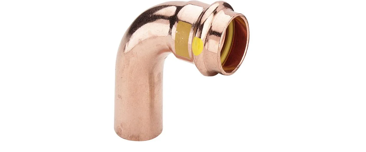 koppar | Viega V-press böj 15, 90° 1 muff, gas | Kök&Bad